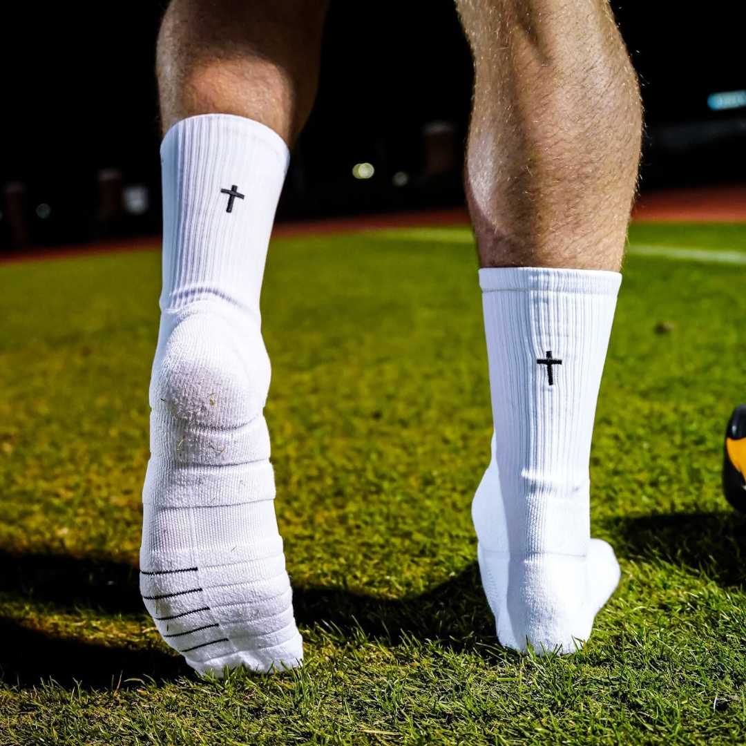 PADDED - JESUS SAVES ATHLETIX SOCKS – Faithful Champions